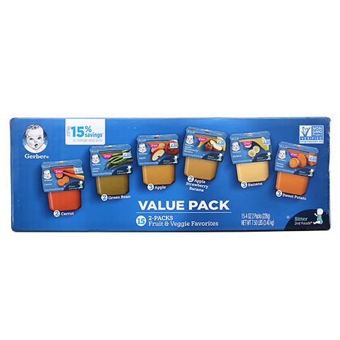 Gerber 2nd Foods Organic Baby Food, Fruit & Veggie Value Pack ...