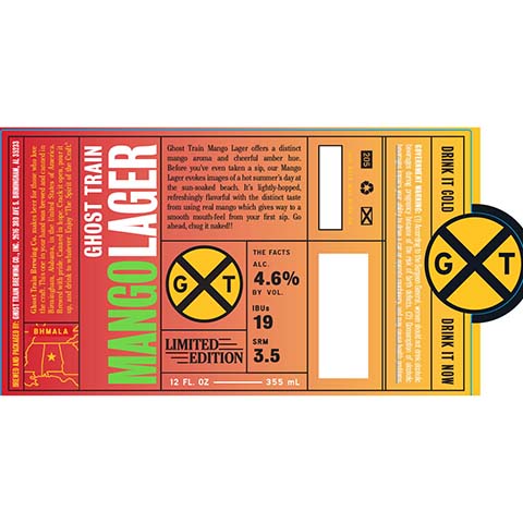 Ghost Train Mango Lager – CraftShack - Buy craft beer online.