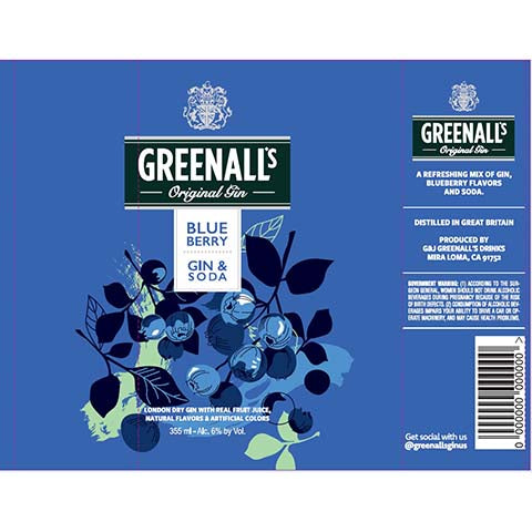 Grenall's Blueberry Gin & Soda – CraftShack - Buy craft beer online.
