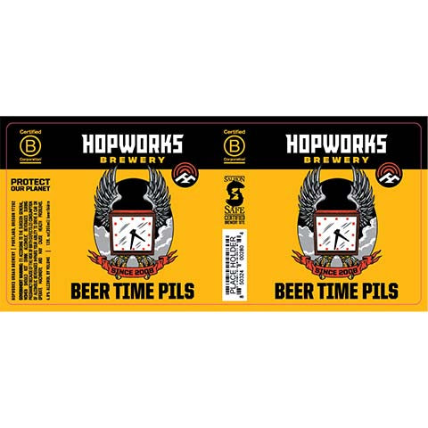 Hopworks Beer Time Pils – CraftShack - Buy craft beer online.
