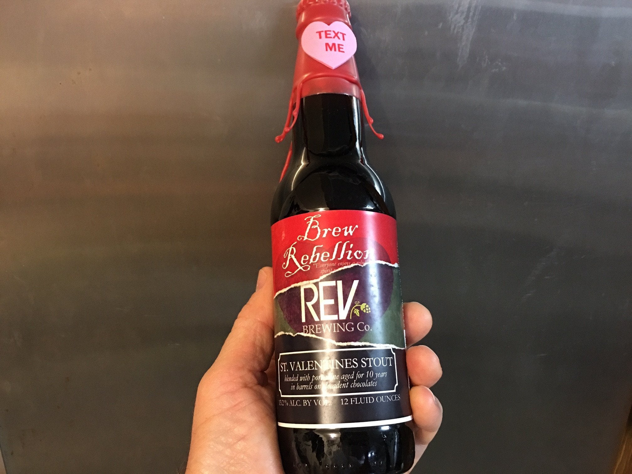 Brew Rebellion Rev St. Valentines Stout Aged in Wine Barrels ...