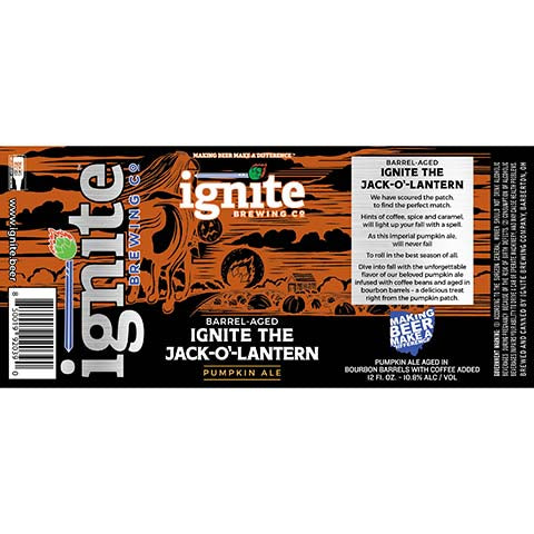 Ignite Barrel Aged Ignite The Jack-O'-Lantern Pumpkin Ale – CraftShack ...