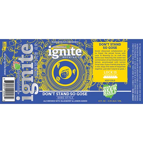 Ignite Don't Stand So Gose Ale – CraftShack - Buy craft beer online.