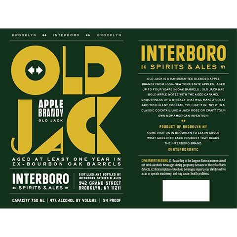 Interboro Old Jack Apple Brandy – Buy Liquor Online