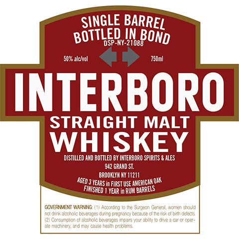 Interboro Single Barrel Straight Malt Whiskey – Buy Liquor Online