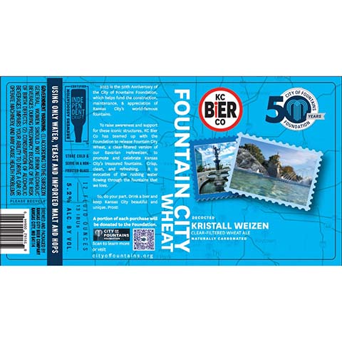 KC Bier Fountain City Wheat – CraftShack - Buy craft beer online.