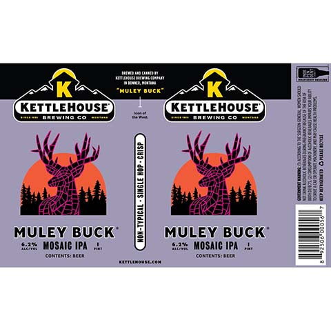 Kettlehouse Muley Buck Mosaic IPA – CraftShack - Buy craft beer online.