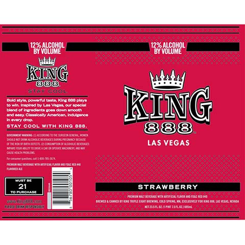 King 888 Strawberry – CraftShack - Buy craft beer online.