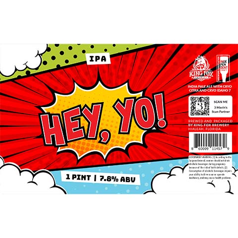 King Fox Hey, Yo! IPA – CraftShack - Buy craft beer online.