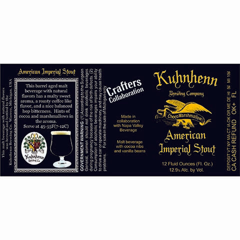 Kuhnhenn American Imperial Stout - Choco Marshmallow – CraftShack - Buy ...
