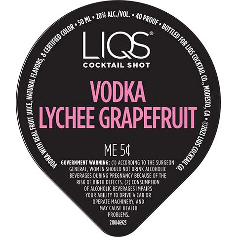 LIQS Vodka Lychee Grapefruit – Buy Liquor Online