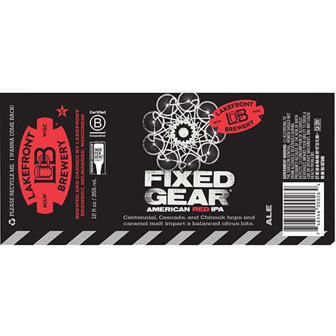 Lakefront Fixed Gear Red IPA – CraftShack - Buy craft beer online.