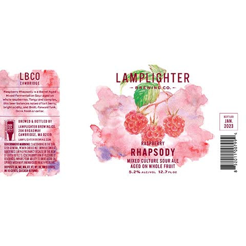 Lamplighter Raspberry Rhapsody Sour Ale – CraftShack - Buy craft beer ...