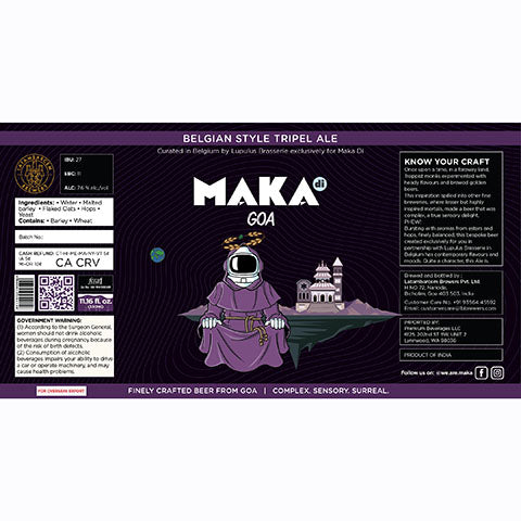 Latambarcem Maka Goa Belgian Style Tripel Ale – CraftShack - Buy craft ...