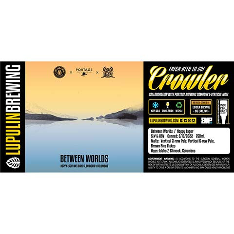 Lupulin Between Worlds Hoppy Lager – CraftShack - Buy craft beer online.