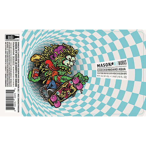 Mason Ale Works Checkerboard Aqua Hazy DIPA – CraftShack - Buy craft ...