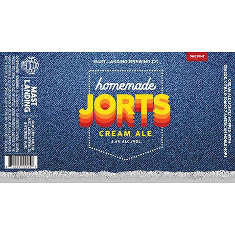 Mast Landing Homemade Jorts Cream Ale – CraftShack - Buy craft beer online.