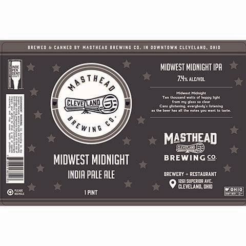Masthead Midwest Midnight IPA – CraftShack - Buy craft beer online.