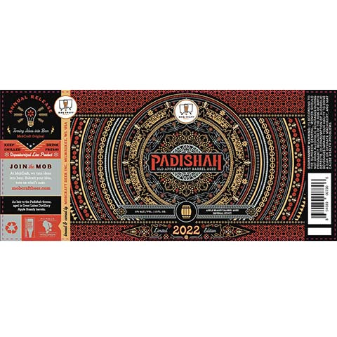 Mobcraft Padishah Great Lakes Distillery Apple Brandy Barrel Aged Impe ...