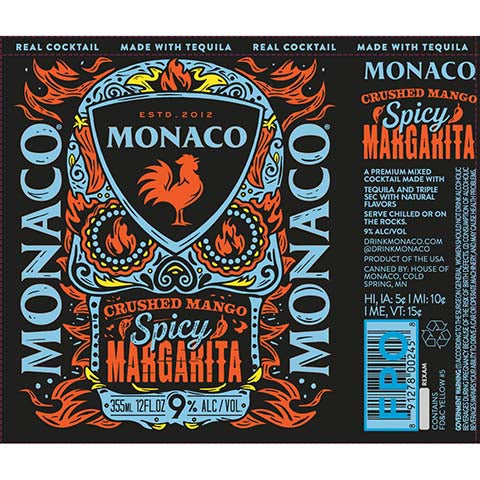 Monaco Crushed Mango Spicy Margarita – CraftShack - Buy craft beer online.