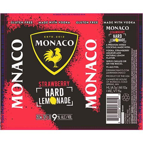 Monaco Strawberry Hard Lemonade – CraftShack - Buy craft beer online.