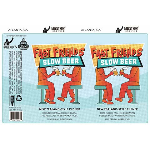 Monday Night Fast Friends Slow Beer New Zealand Pilsner – CraftShack ...