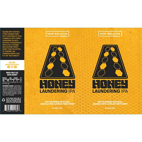 New Belgium Honey Laundering IPA – CraftShack - Buy craft beer online.