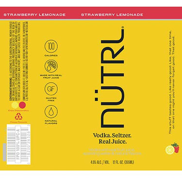 Nutrl Strawberry Lemonade Vodka Seltzer – CraftShack - Buy craft beer ...