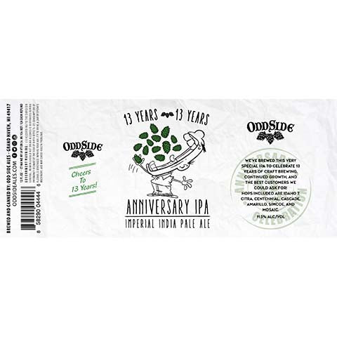 Odd Side Ales Anniversary Imperial IPA – CraftShack - Buy craft beer ...
