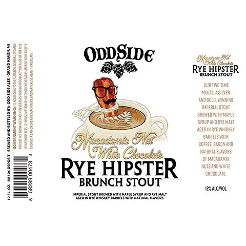 Odd Side Ales Macadamia Nut White Chocolate Rye Hipster Brunch Stout ...