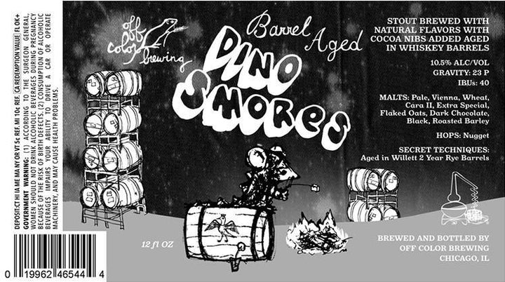 Off Color Barrel-Aged Dino Smores Imperial Stout – CraftShack - Buy ...