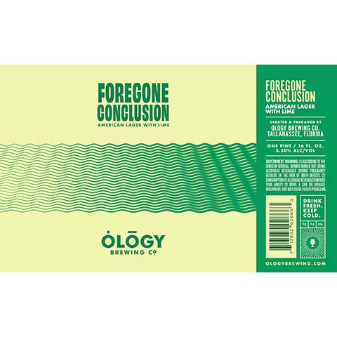 Ology Foregone Conclusion Lager – CraftShack - Buy craft beer online.
