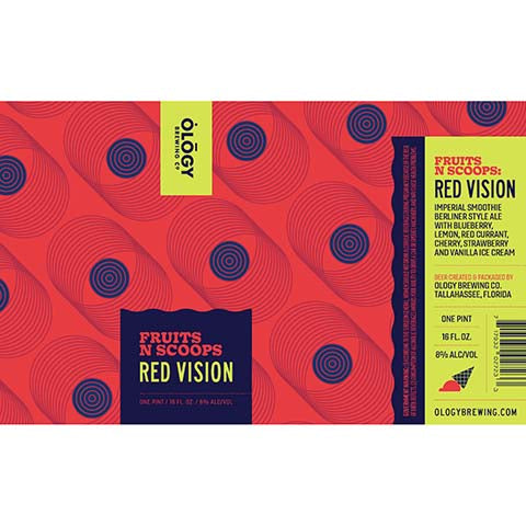 Ology Fruits N Scoops: Red Vision Berliner-Style Ale – CraftShack - Buy ...