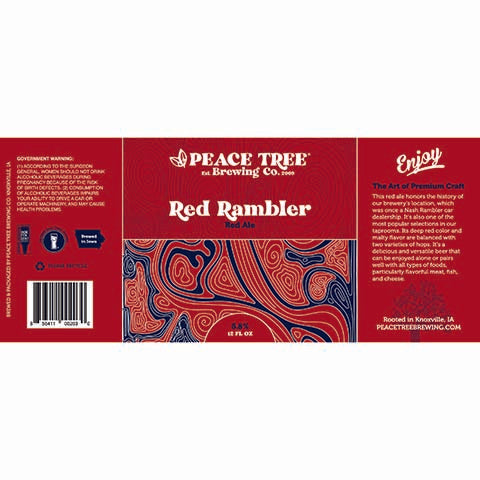 Peace Tree Red Rambler Red Ale – CraftShack - Buy craft beer online.