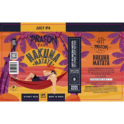 Prision Pals Hakuna Matata IPA – CraftShack - Buy craft beer online.