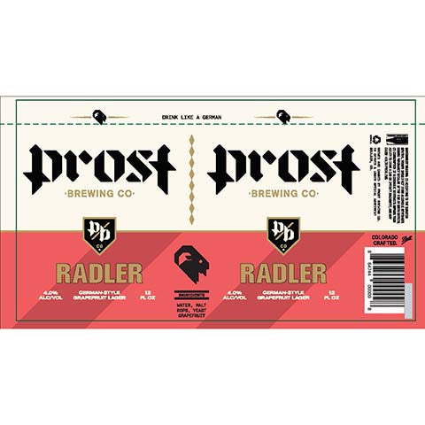 Prost Radler Grapefruit Lager – CraftShack - Buy craft beer online.