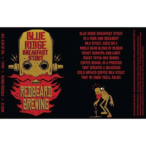 Redbeard Blue Ridge Breakfast Stout – CraftShack - Buy craft beer online.