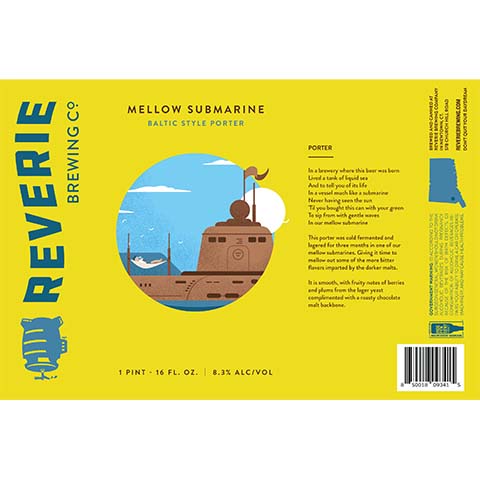 Reverie Mellow Submarine Baltic Porter – CraftShack - Buy craft beer ...