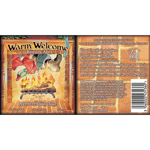 Ridgeway Warm Welcome Brown Ale – CraftShack - Buy craft beer online.