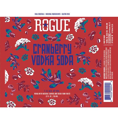 Rogue Cranberry Vodka Soda – CraftShack - Buy craft beer online.