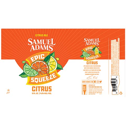 Samuel Adams Epic Squeeze Citrus Ale – CraftShack - Buy craft beer online.