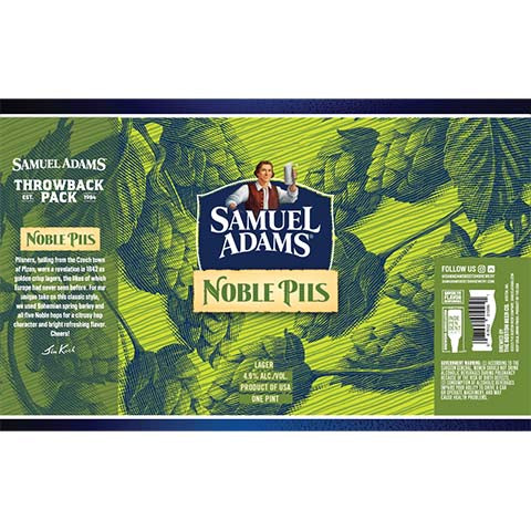 Samuel Adams Noble Pils Lager – CraftShack - Buy craft beer online.