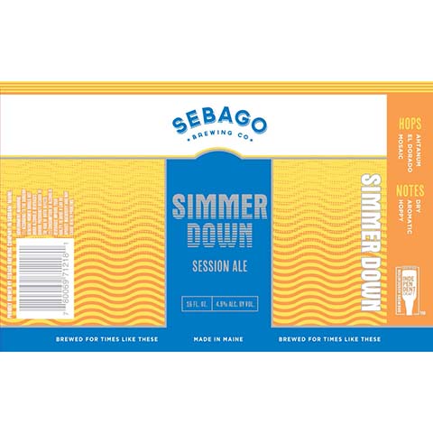 Sebago Simmer Down Session Ale – CraftShack - Buy craft beer online.