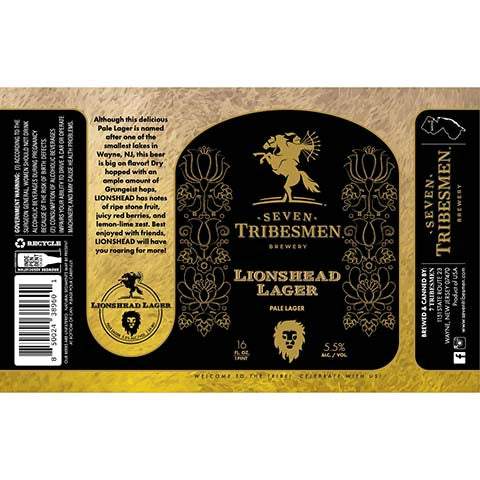 Seven Tribesmen Lionshead Lager – CraftShack - Buy craft beer online.