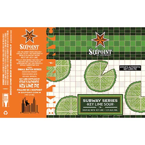 Sixpoint Subway Series: Key Lime Sour – CraftShack - Buy craft beer online.