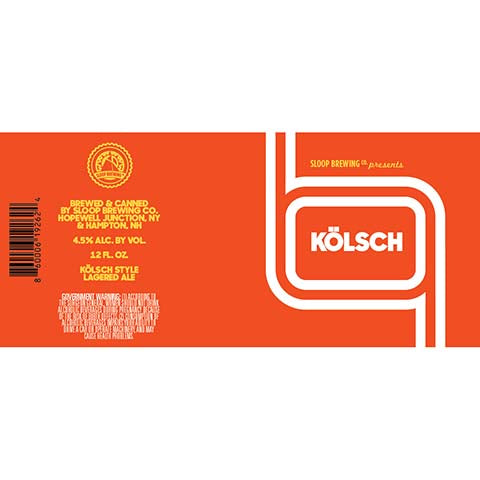 Sloop Kolsch Lagered Ale – CraftShack - Buy craft beer online.