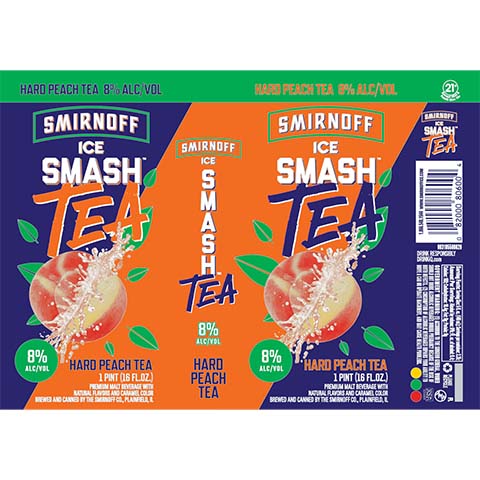 Smirnoff Ice Smash Hard Peach Tea – CraftShack - Buy craft beer online.