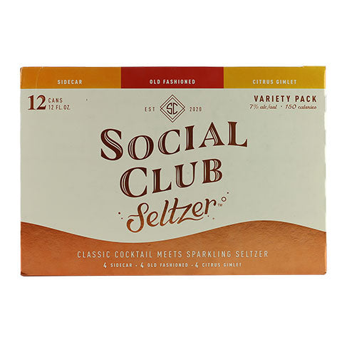 Social Club Hard Seltzer Variety Pack – CraftShack - Buy craft beer online.
