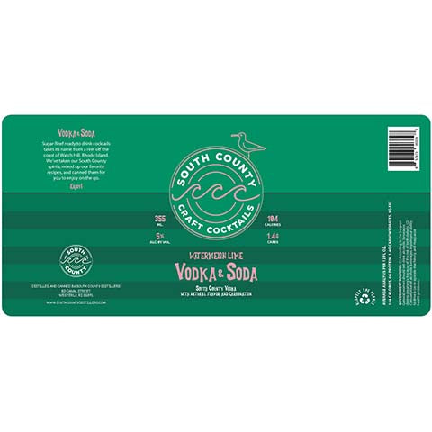 South County Watermelon Vodka & Soda – CraftShack - Buy craft beer online.