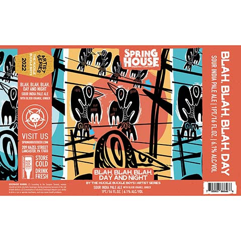 Spring House Blah, Blah, Blah, Day And Night Sour IPA – CraftShack ...